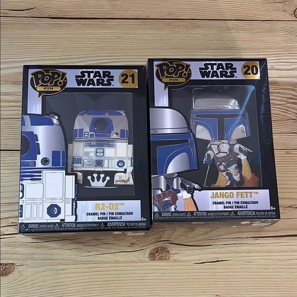 Funko | Toys | Funko Pop Star Wars Pin Set R2d2 Jango Fett | Poshmark